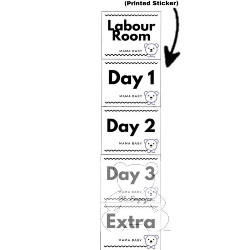 🔥𝐓𝐞𝐫𝐦𝐮𝐫𝐚𝐡🔥 5PCS STICKER LABOUR ROOM / PLASTIK HOSPITAL / 5PCS ZIPLOCK ...