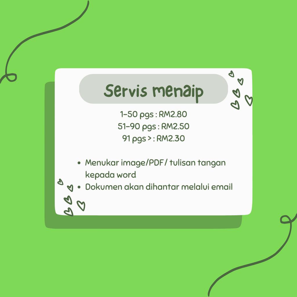 Servis menaip / Upah menaip (Typing service) | Shopee Malaysia