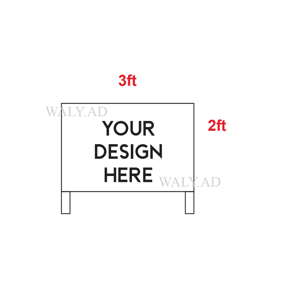 [Custom] A Stand Signboard Signage Papan Tanda Kaki A Mudah Alih ...