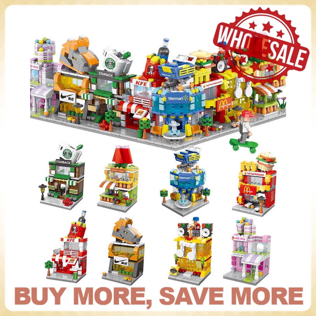 [Ready Stock] Mini Lego City Street View Building Blocks McDonald’s ...