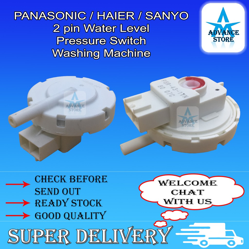 PSR-43-1VN PANASONIC Water Level Pressure Sensor Switch 2pin Washing Machine = NA-F70B3 NA-F60A6 ...