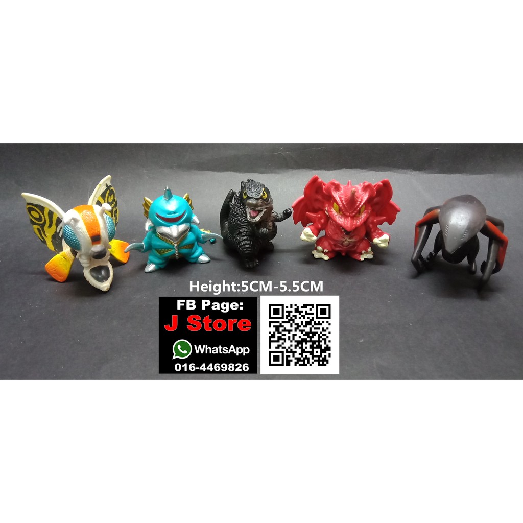 Godzilla chibi set 5pcs figures ( J Store ) | Shopee Malaysia