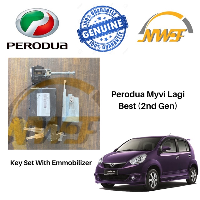 ORIGINAL KEY SET WITH IMMOBILISER FOR PERODUA MYVI LAGI BEST | Shopee ...