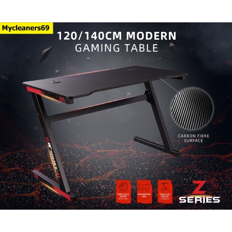 GTGAMEZ Z Series Gaming Table Carbon Fiber Surface Thicker & Stable ...