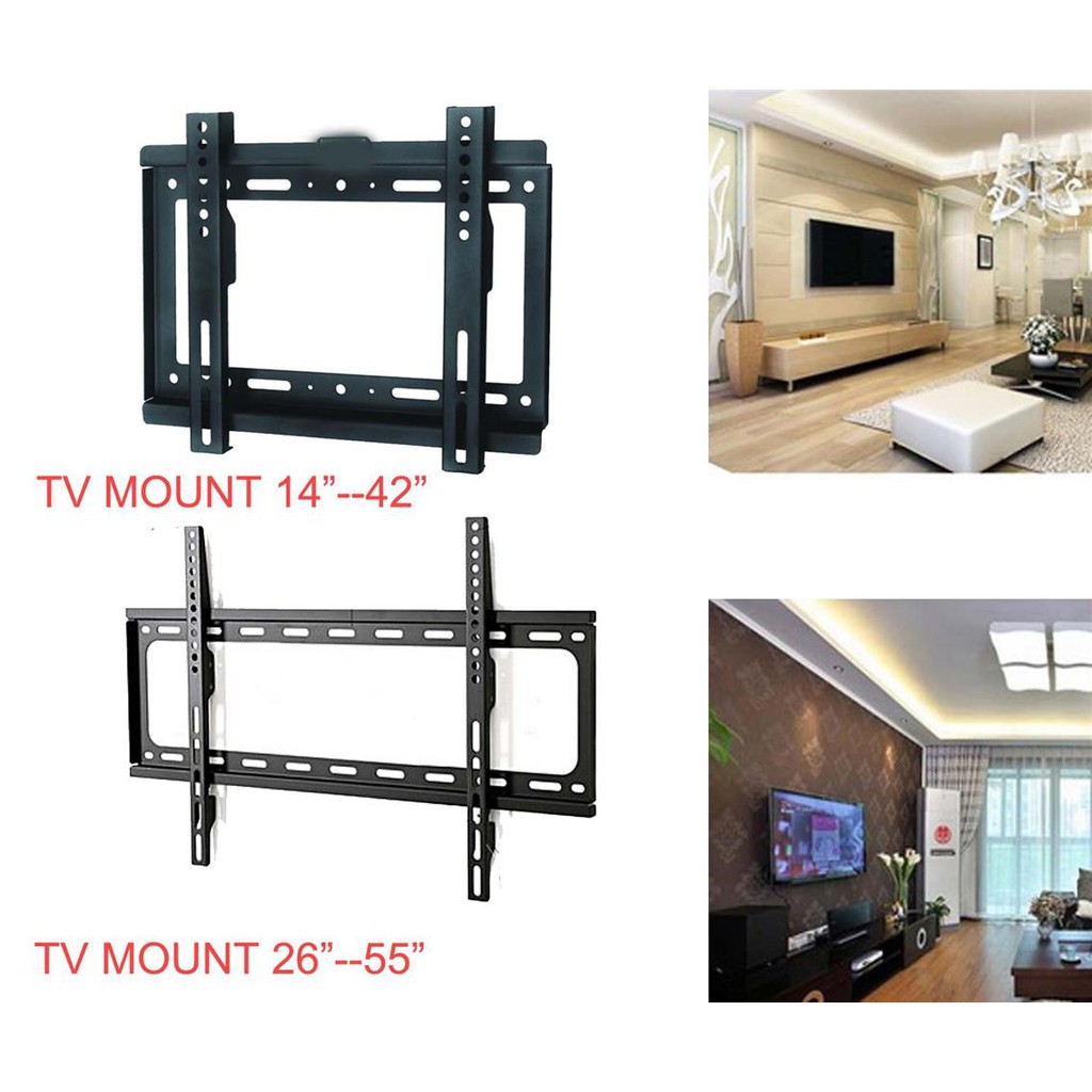 BIG - HOME TV BRACKET THICK IRON GANTUNG TV BESI (KAKI BESI) / TV WALL ...