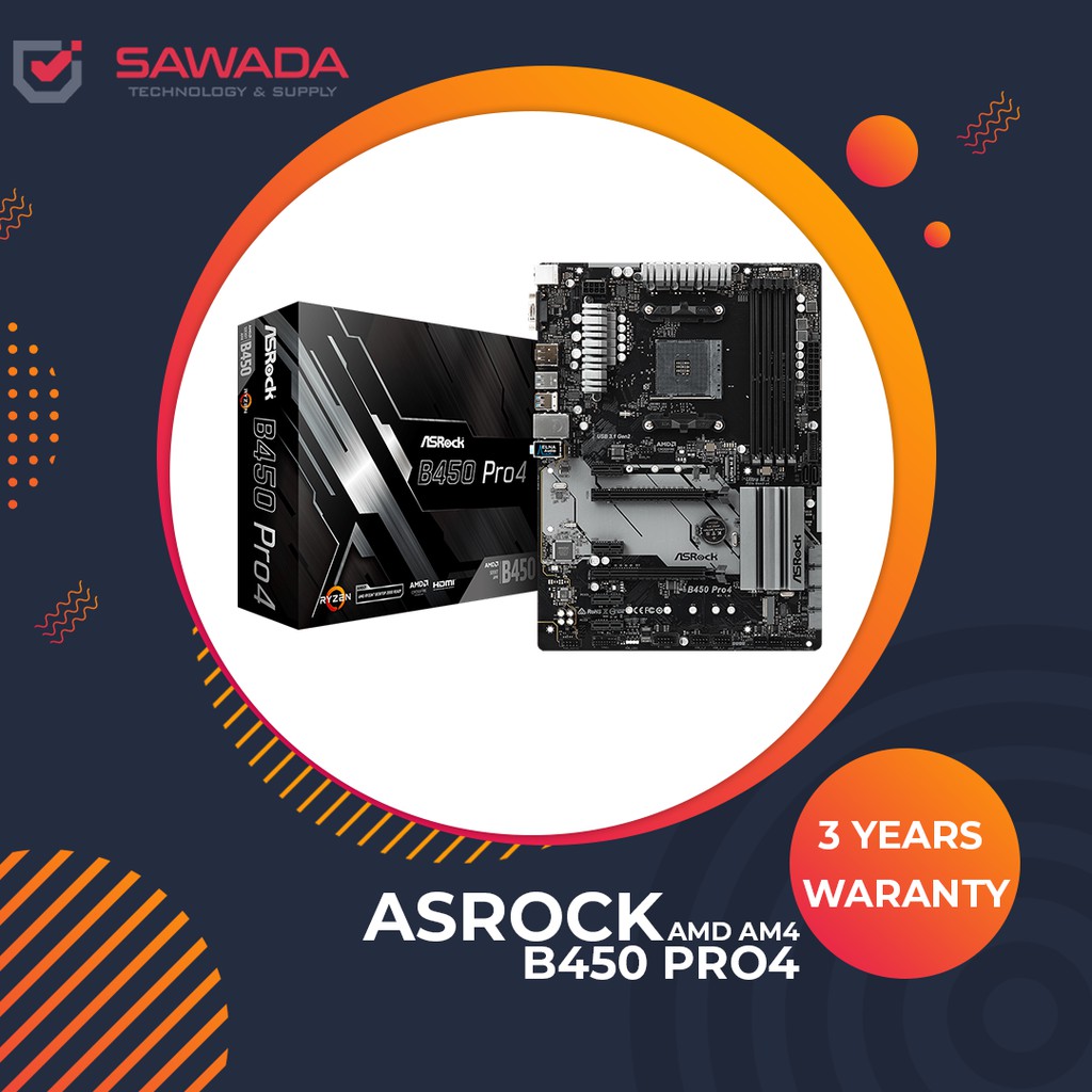 ASROCK B450 PRO4 (Ryzen 3rd Gen Ready) | Shopee Malaysia