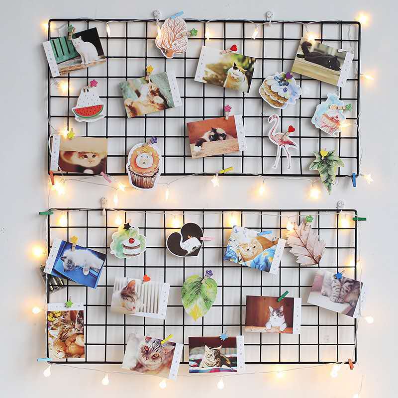 Multifunctional Iron Grid Organizer Wall Nett Hanging Home Decor DIY ...