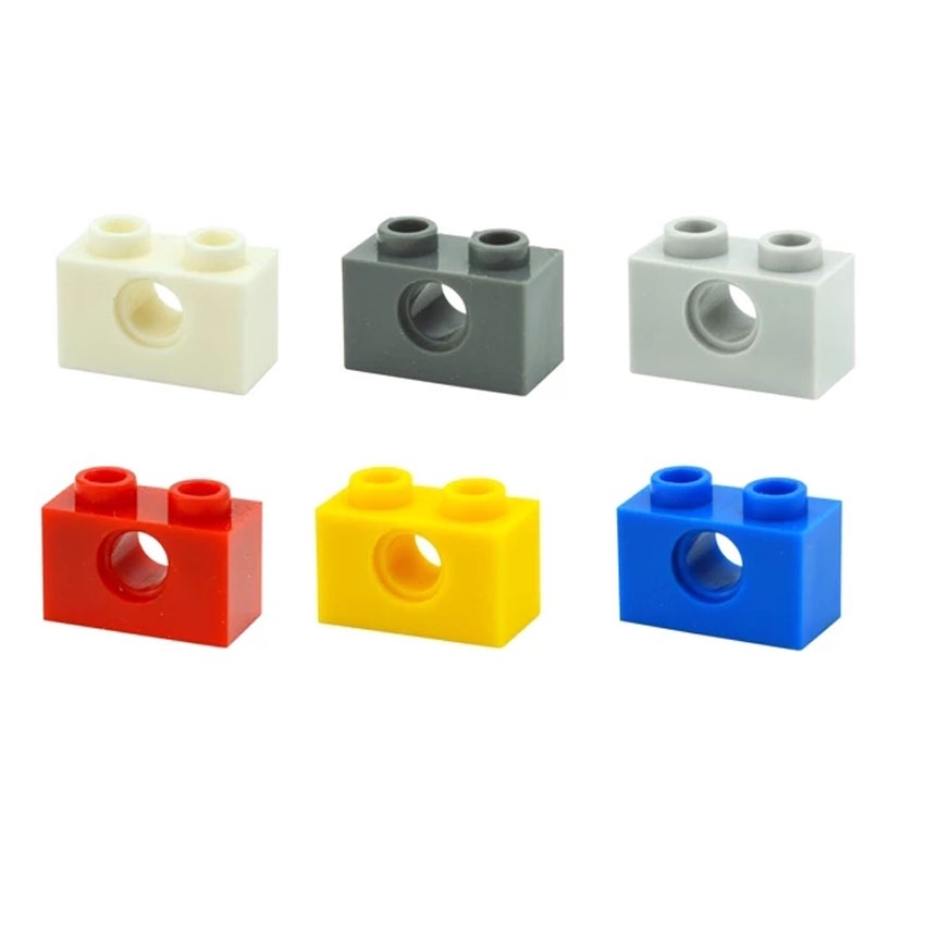Building Blocks Compatible 3700 1x2 With 1 Hole Perforated Bricks ...