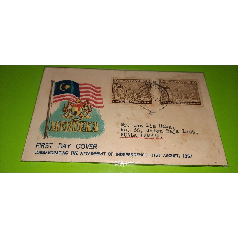 RARE FDC Merdeka 31st August 1957- 2v stamps [GoS002] | Shopee Malaysia