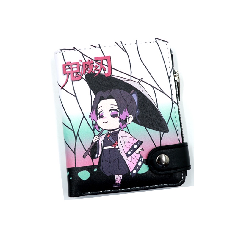 Anime Demon Slayer Kochou Shinobu Kimetsu No Yaiba PU Leather Wallet ...