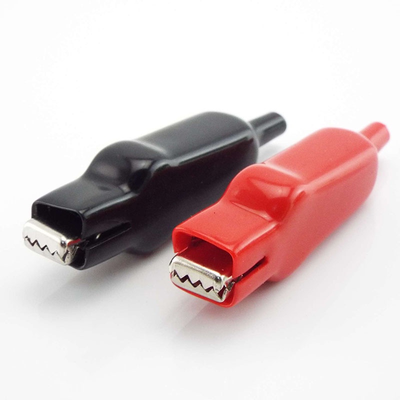 20A Sheathed Alligator Clips Electrical Diy Test Leads Cable Double ...