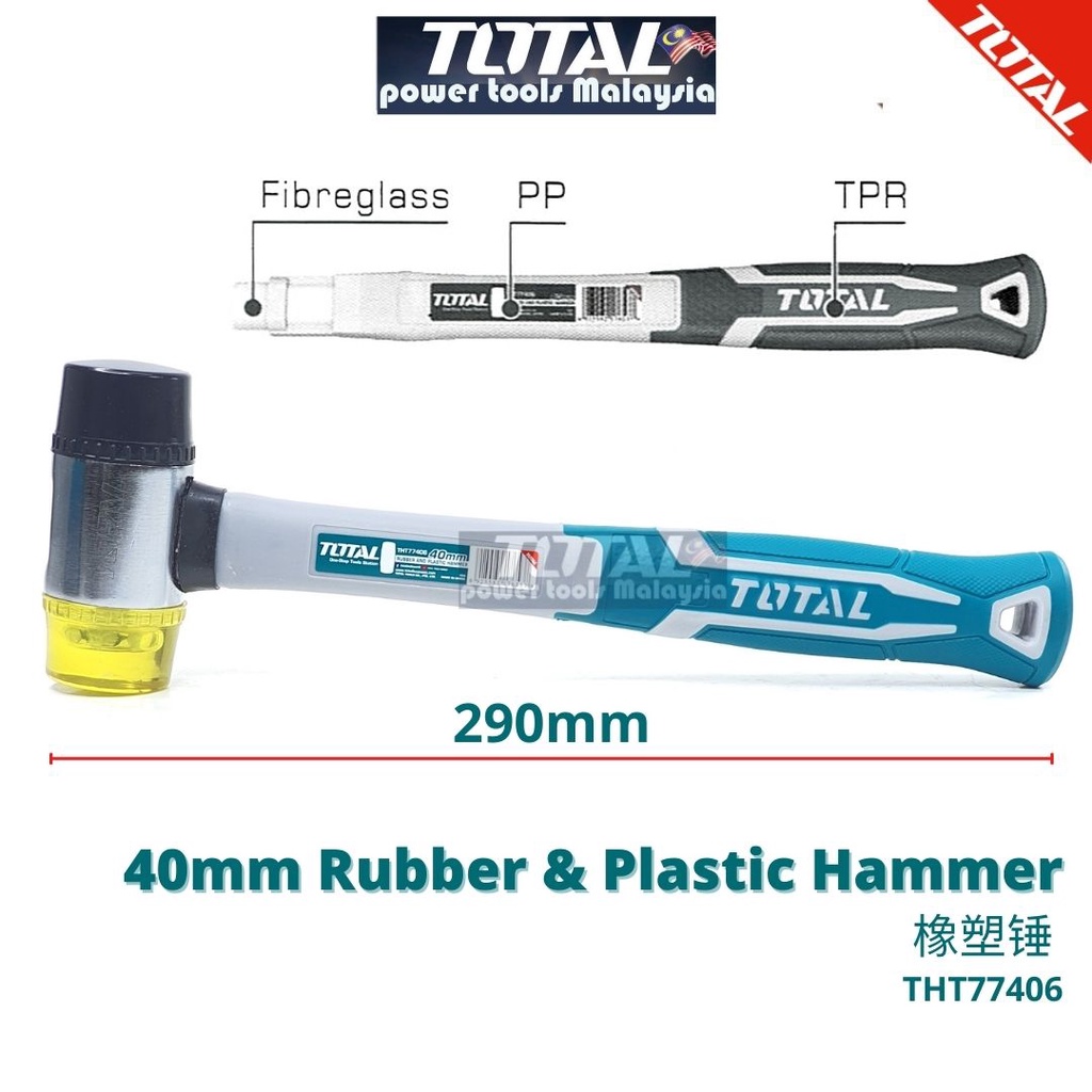TOTAL Rubber & Plastic Hammer 橡塑锤 - THT77406 | Shopee Malaysia