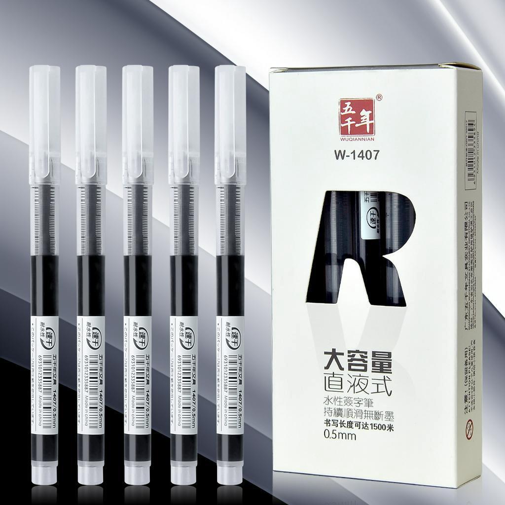 Direct liquid signature pen, black neutral pen, 0.5mm pen tip ...