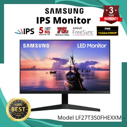 Samsung 27/24" LF27T350FHEXXM 75Hz 5MS FreeSync IPS Monitor / 3 Years ...