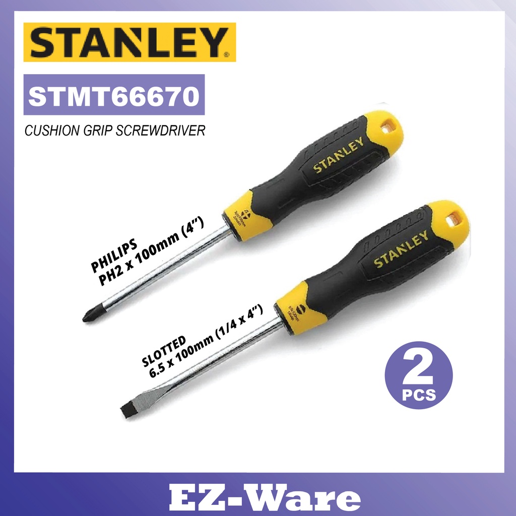 STANLEY CUSHION GRIP SCREWDRIVER 2 PC SET STMT66670 | Shopee Malaysia