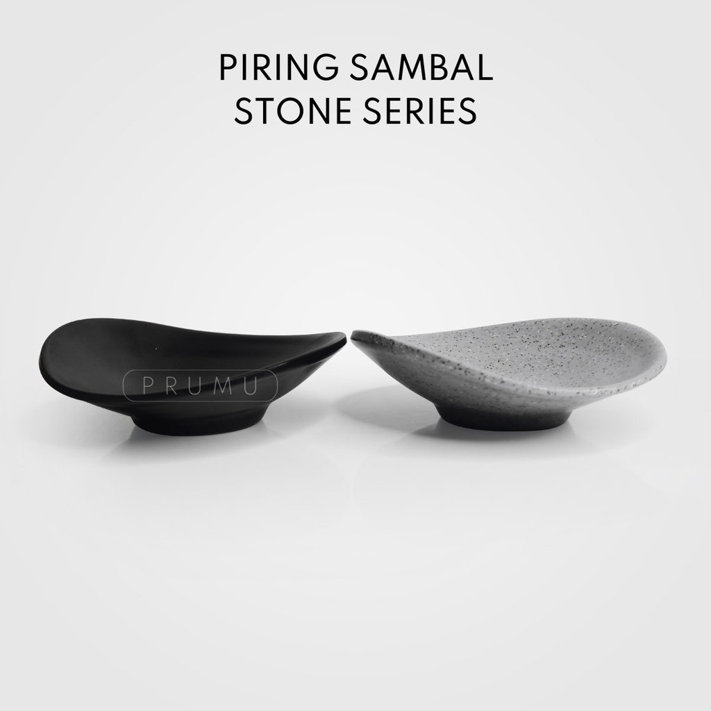Prumu Melamine Stone Sambal Plate - Sauce Container - Sauce Plate ...