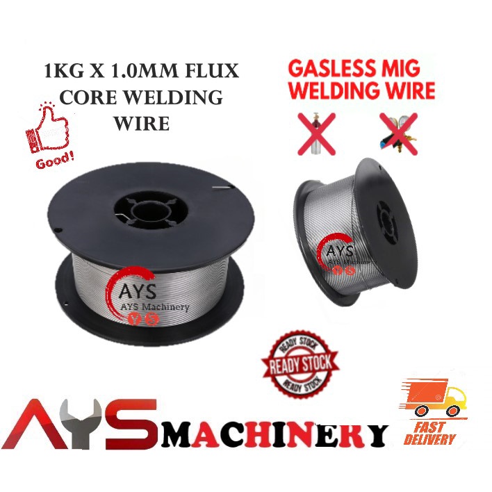 Gasless Wire Mig Welding Flux Core 1kg 1.0mm/Mig Wire/Gasless Wire/Flux Core Wire 1kg | Shopee ...