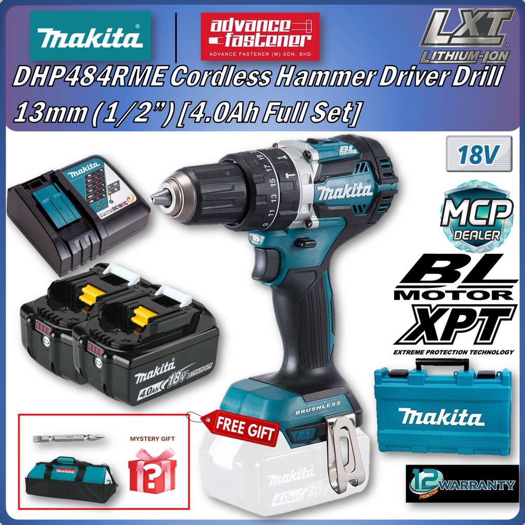 Makita DHP484RME / DHP484RFE / DHP484Z 18V Cordless Hammer Driver Drill ...