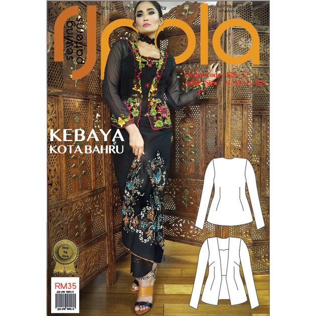 POLA PAKAIAN BAJU KEBAYA KOTA BAHRU 125 RJPOLA rosita jaafar | Shopee Malaysia