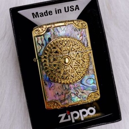 Zippo Luxury Inlay Shell Compass Lighter | Shopee Malaysia