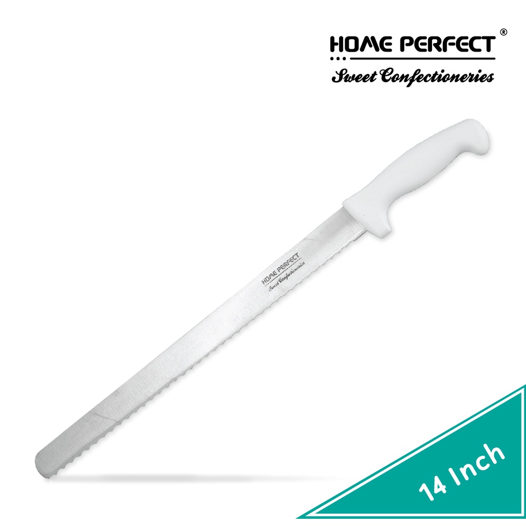 HOME PERFECT 10-14 Inch Ham Slicer,Fine/Coarse Serrated Bread Knife W ...