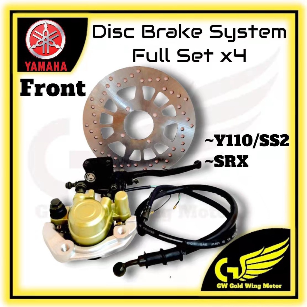 YAMAHA Y110 SRX FRONT DISC BRAKE PLATE MASTER PUMP & CALIPER ASSY STD ...
