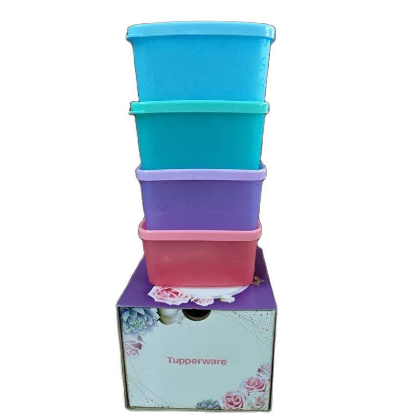 Tupperware Snowflake Half Square Round Set ( 4 Colours ) | Shopee Malaysia