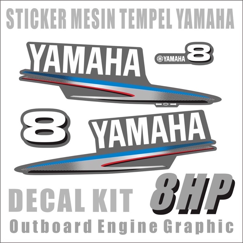 MESIN YAMAHA OUTBOARD 8HP ENGINE KIT STICKER | Shopee Malaysia