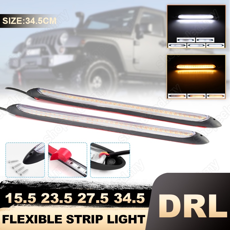 1pair 12V Daytime Running Light DRL Led Strip Bright drl daylight Car Led Turn Signal Lamp ...