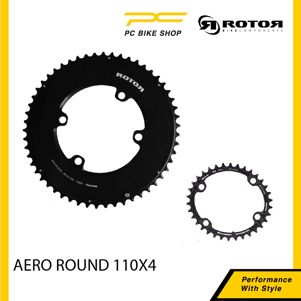 Rotor Aero Round chainring BCD110x4 Chainring Shimano Cycling Road Bike ...