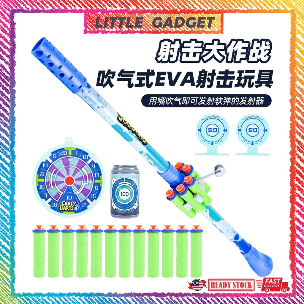 Rapid Strike Eva Foam Blow Blaster Soft Bullets Darts Toy Gun Kids ...