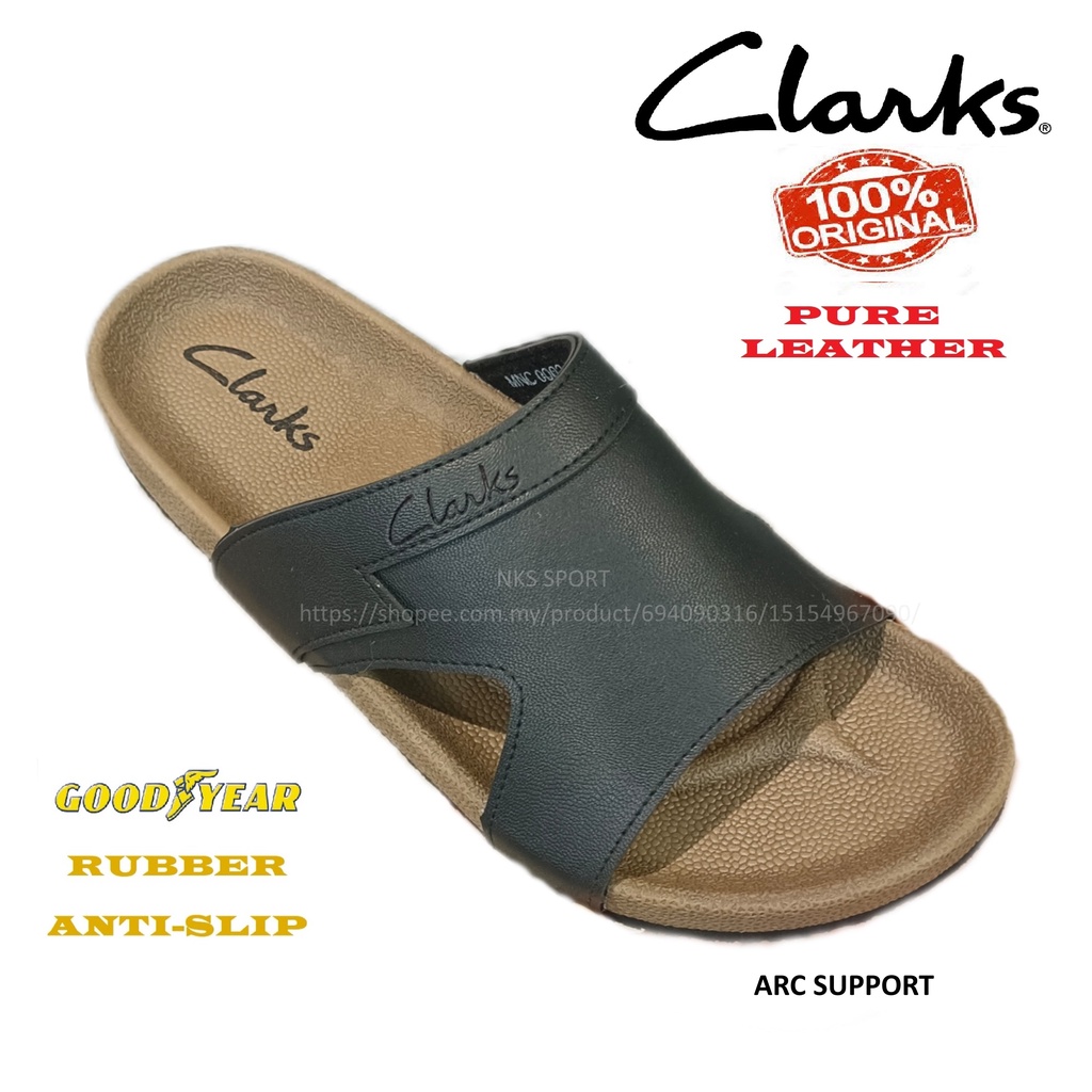 Clarks Men's Sandal Raya Pure Leather Kasut Selipar Lelaki 100% ...