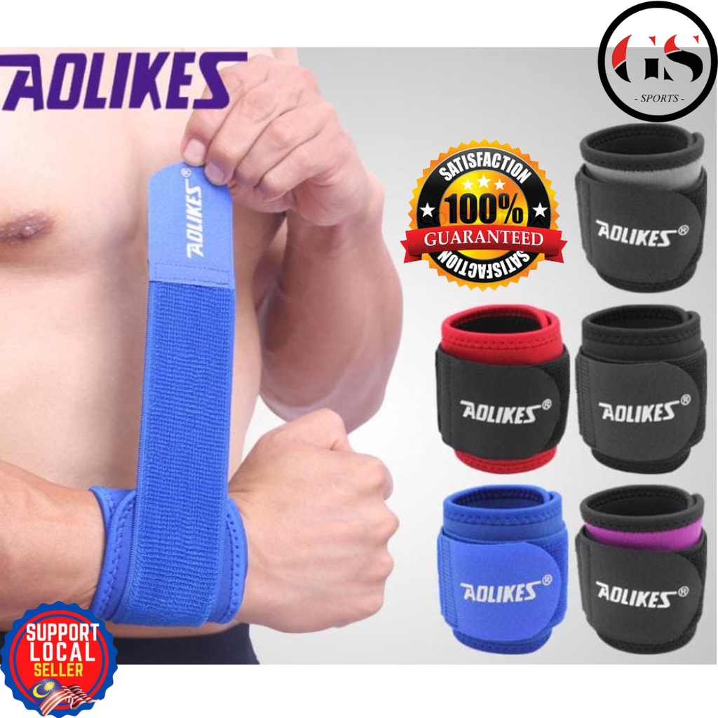 AOLIKES Wristband Hand Support wrap band Protect Sport Strap Pelindung ...
