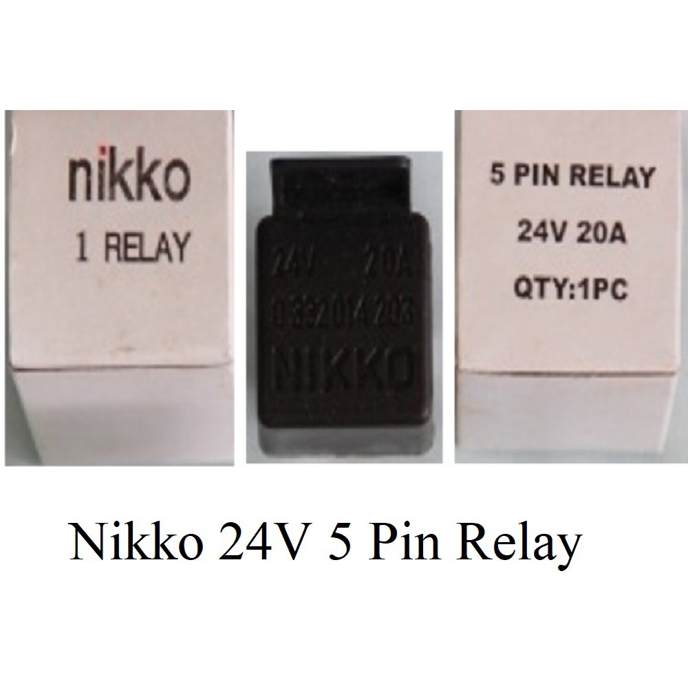 RELAY - NIKKO 5 PIN 20A (24V) (2 pcs per pack) | Shopee Malaysia