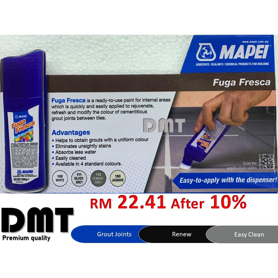 MAPEI FUGA FRESCA 160G, Tiles Grouting, Tile Gap, Tile, Jurang Jubin ...