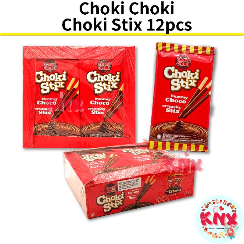 Choki Stix Chocolate Coated Wafer Stick 27g x 12pcs | Shopee Malaysia