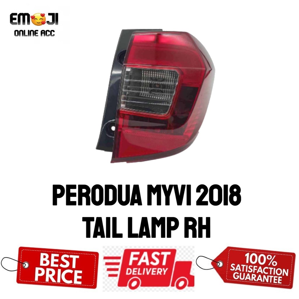 PERODUA MYVI GEN3 2018 TAIL LAMP BACK UP LAMP (RED/WHITE) | Shopee Malaysia