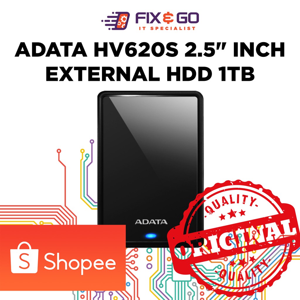 ADATA HV620S 2.5" inch External HDD 1TB [3 YEARS WARRANTY] | Shopee ...
