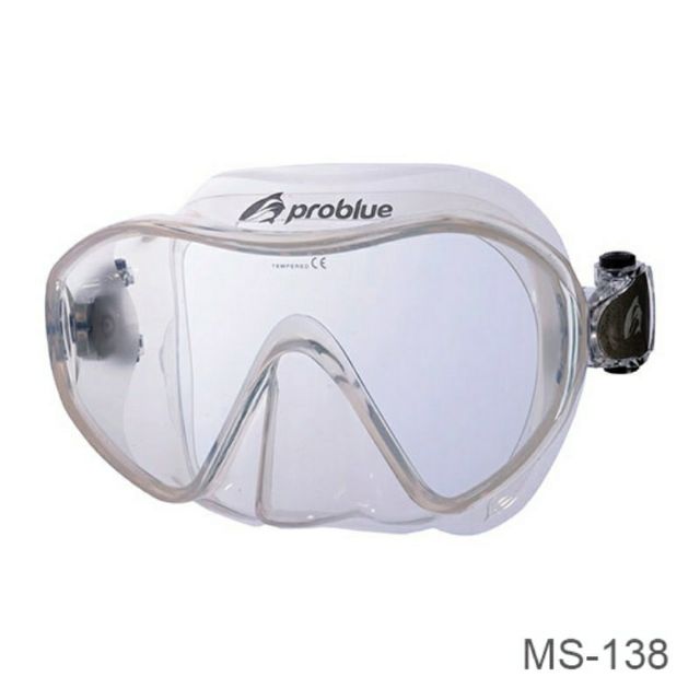 Super Beautiful Frameless Mask Problue MS-138 Self-Diving Diving Freediving Scuba Full ...