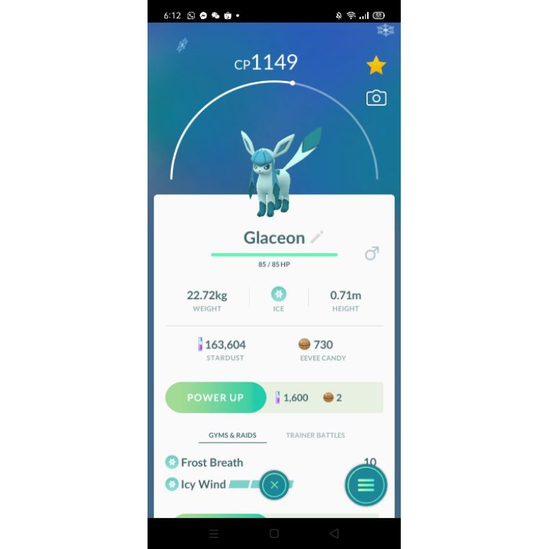 (471) Glaceon Pokemon Go Trade | Shopee Malaysia