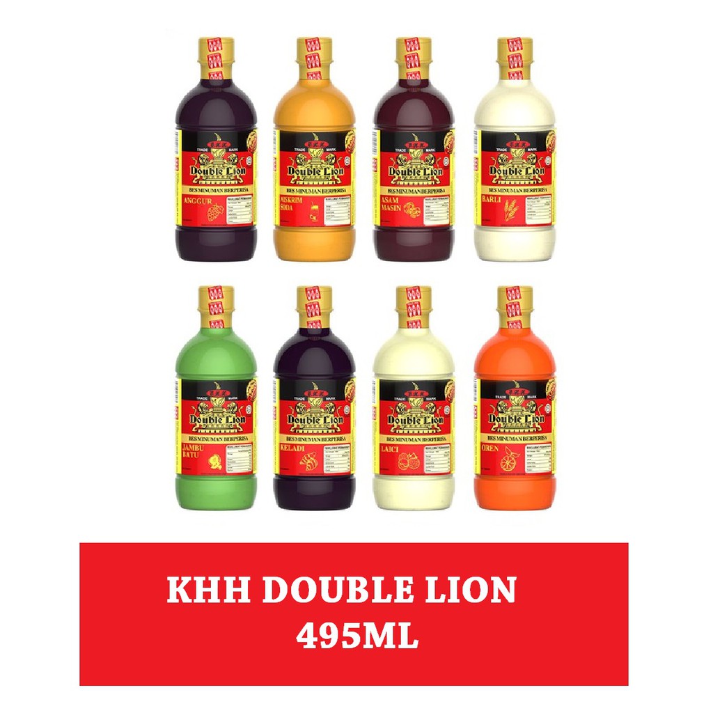 PALING MURAH : KHH DOUBLE LION BES MINUMAN BERPERISA / FLAVOURED ...