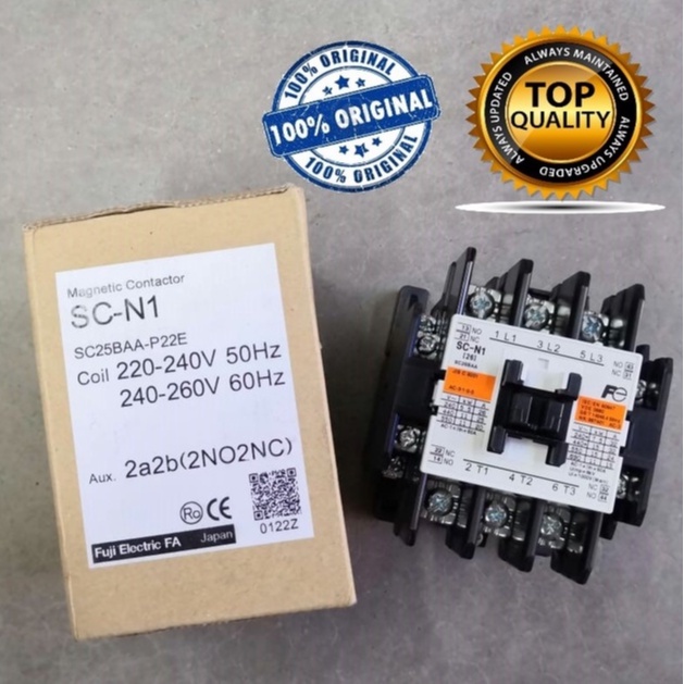 100% ORIGINAL FUJI ELECTRIC FA SC-N1 SC25BAA-P22E Magnetic Contactor ...