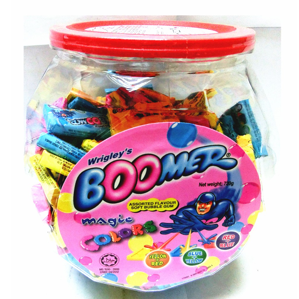 150pcs Wrigley's Boomer Gum Chewing Bubble Magic Colour Gula Getah ...