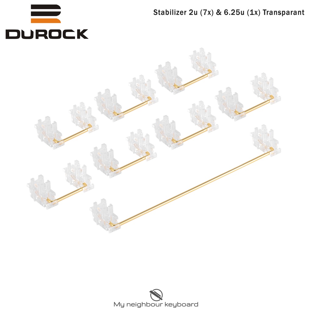 Durock Transparent Plate Mount Keyboard Stabilizer - Full Set 2u 6.25u ...