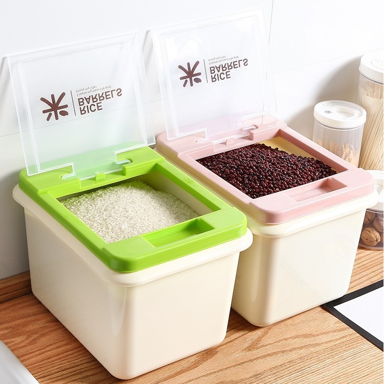 🇲🇾👶🏻 10KG Leak-Proof Plastic Rice Barrels Dispenser Box Storage Hygiene ...