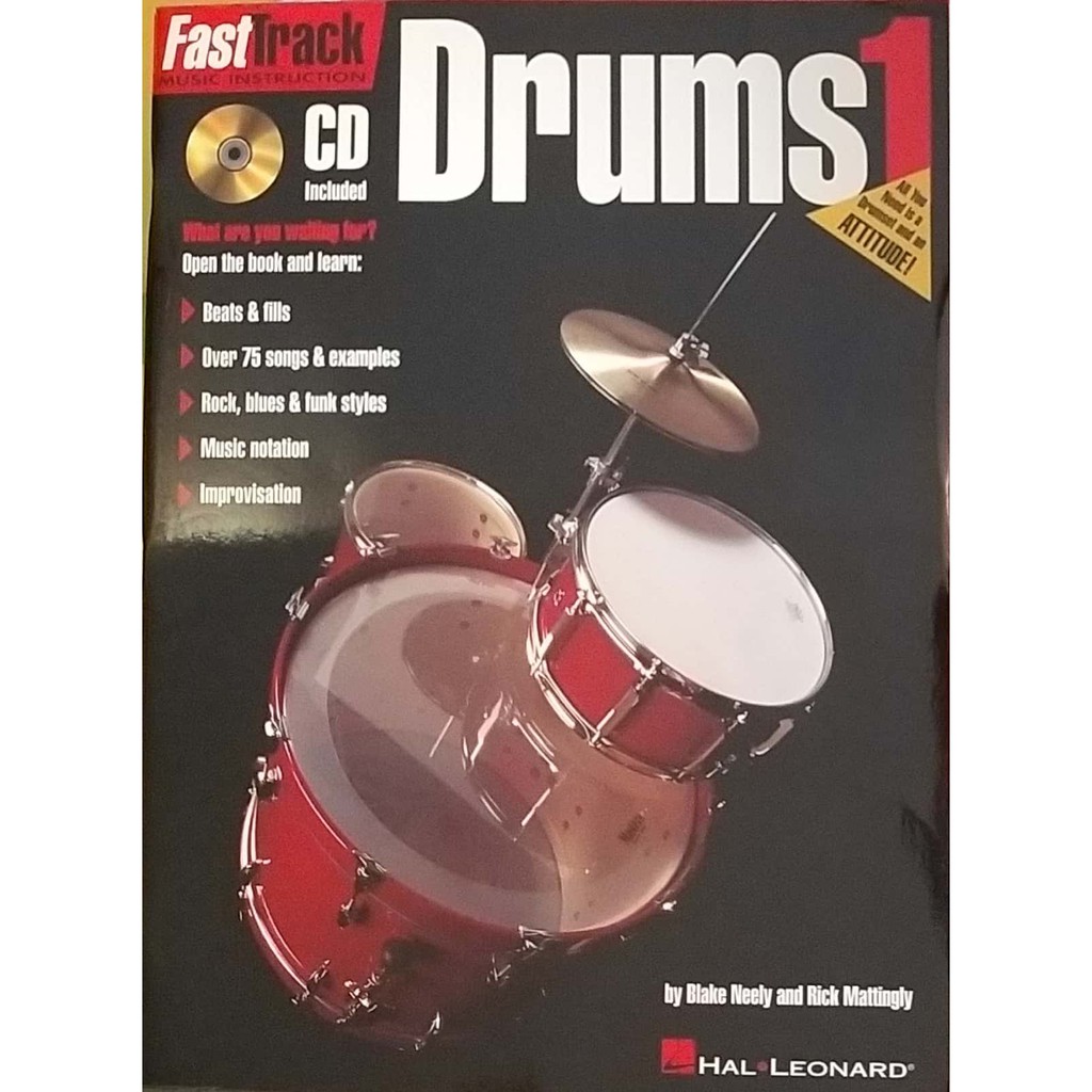 FASTTRACK MUSIC INSTRUCTION DRUMS 1 ( CD INCLUDED ) | Shopee Malaysia