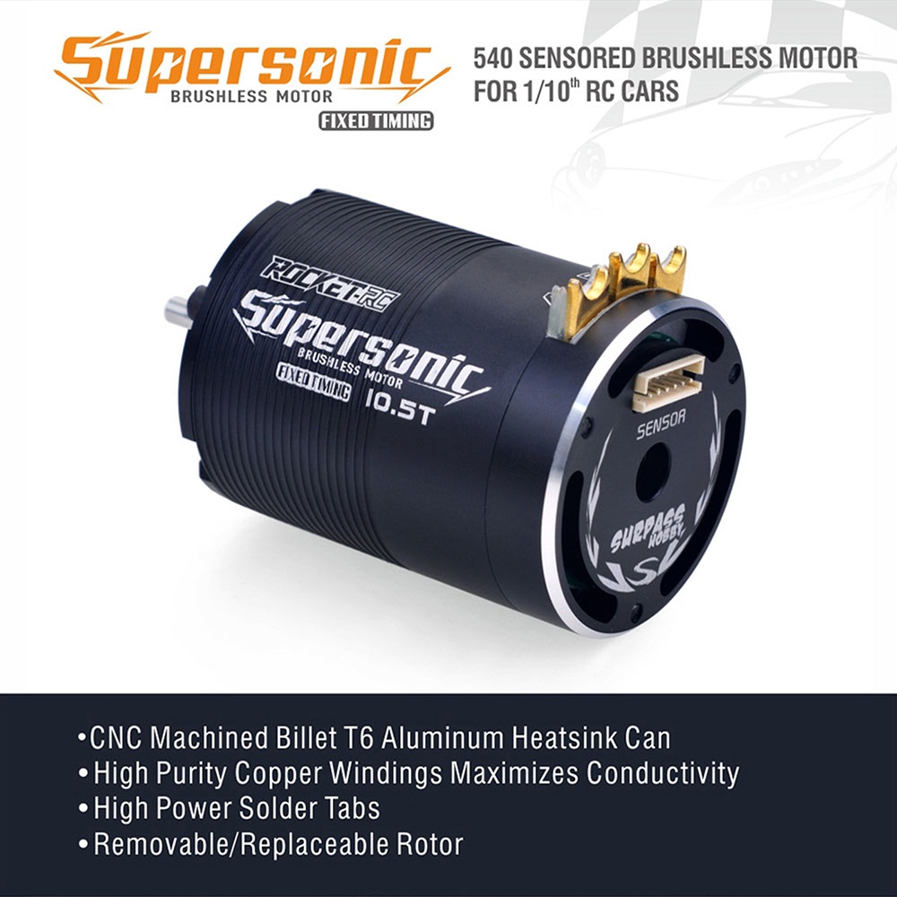Rocket-RC Supersonic Sensored Brushless 540 Motor and 120A ESC Combo ...