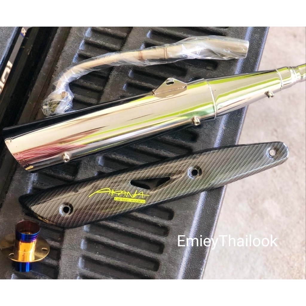 🔥EKZOS/EXHAUST WAVE 100R RACING CUTTING STANDARD CARBON/TITANIUM ...