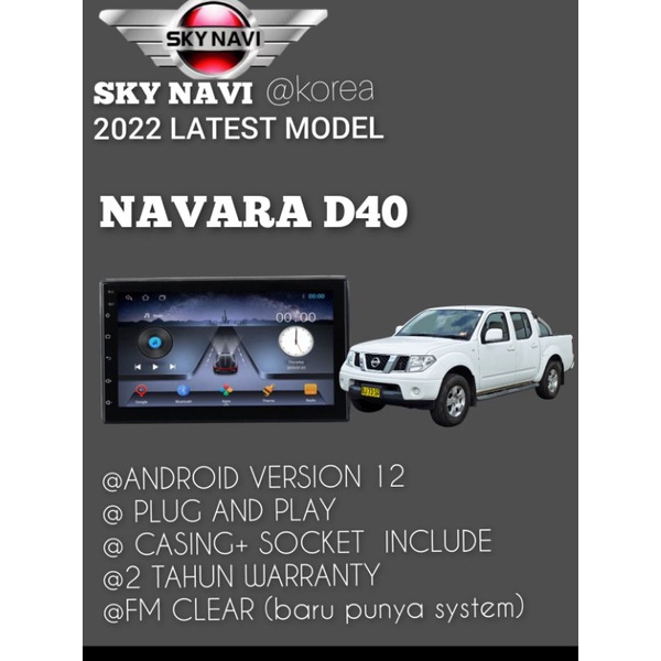 NISSAN NAVARA D40 2005-2013 SKY NAVI T3L HIGH SPEC CAR ANDROID PLAYER ...