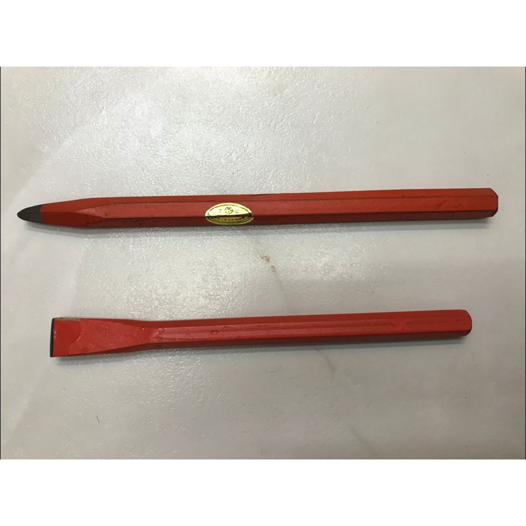 (10" - 12") Point OR Flat Steel Cold Chisel Concrete Builder Metal ...